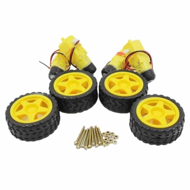 Arduino Kit -DC BO Motor Kit- (100RPM) with Soldered Smart Car Robot ...